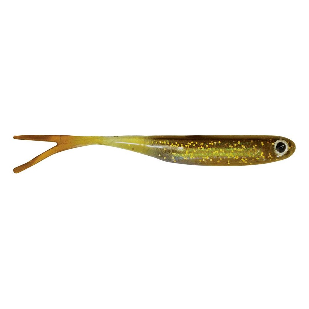 TD E-Sox Dropshot Lures MICRO FRY Split Tail in Bronze/gold