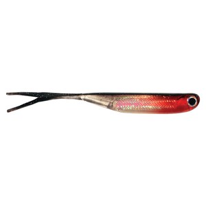 TD E-Sox Dropshot Lures MICRO FRY Split Tail in Silver/red