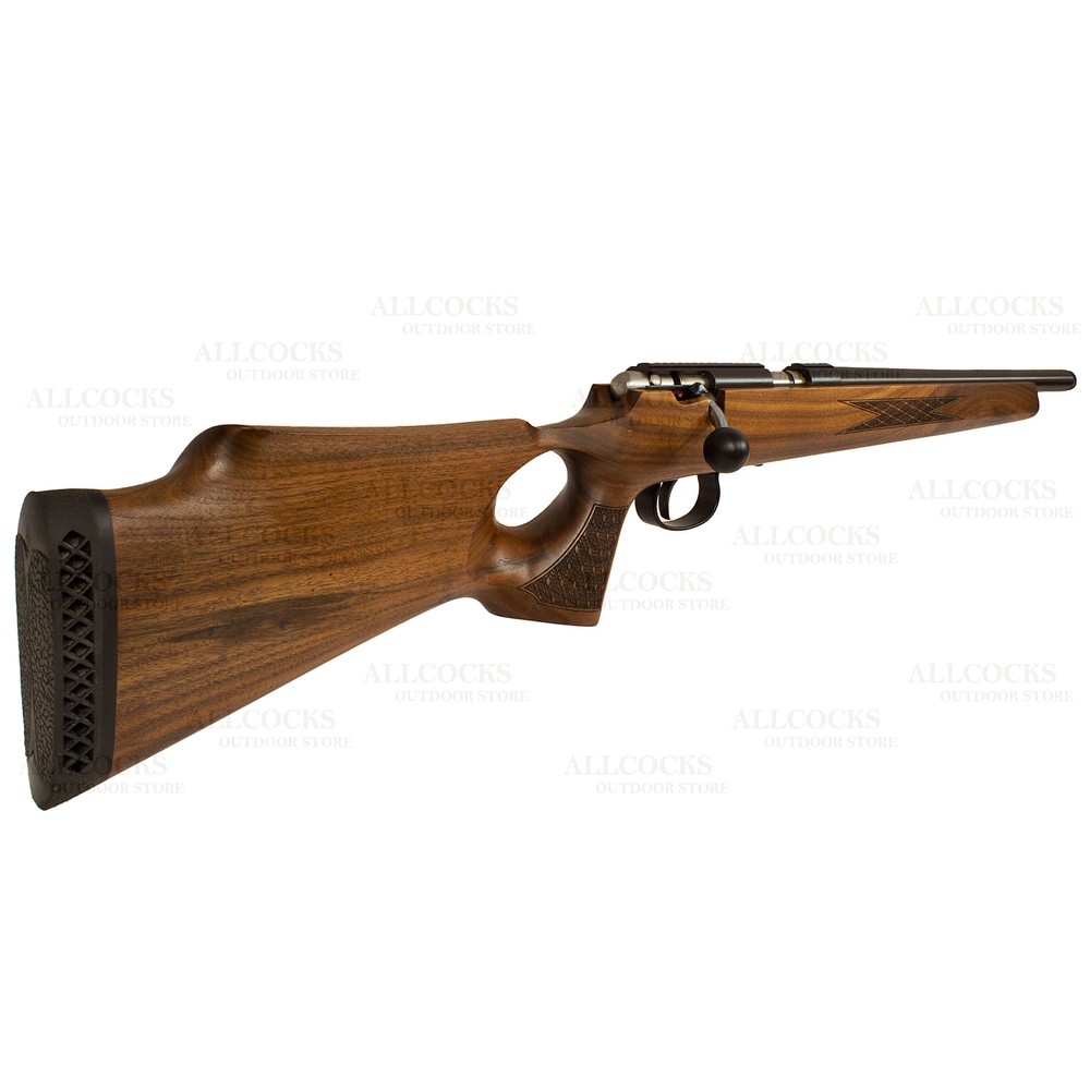TD Anschutz 1416 HB Thumbhole Rifle in Walnut