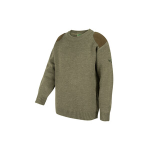 Hoggs of Fife Melrose Junior Hunting Pullover in Marled Green