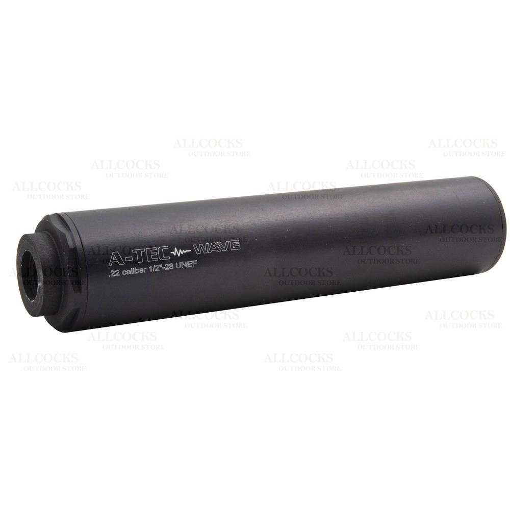 A-Tec Wave Rimfire & Airgun Sound Moderator - 1/2 Inch UNEF 28 TPI in Black