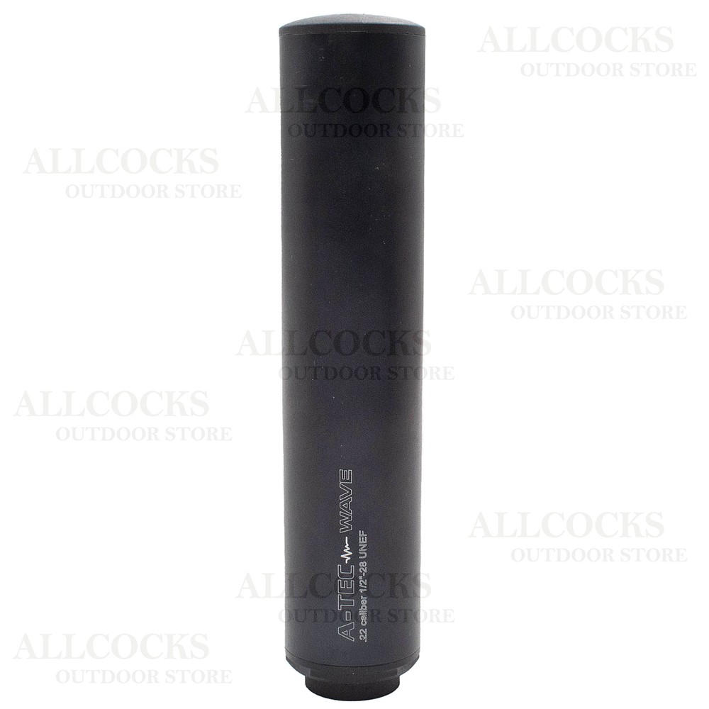 A-Tec Wave Rimfire & Airgun Sound Moderator - 1/2 Inch UNEF 28 TPI in Black