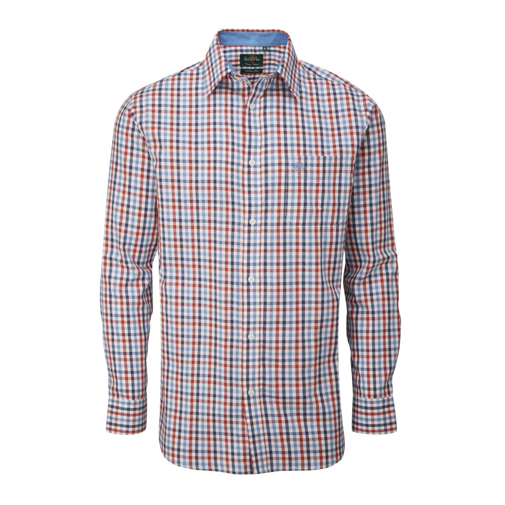 Alan Paine Ilkley Mens Shirt in Blue/navy - Chk42