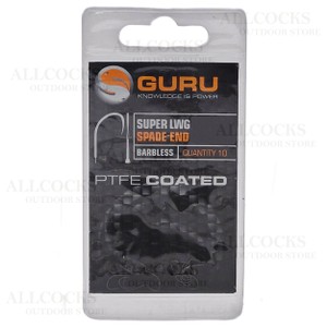 Guru Super LWG Spade Hooks - Barbless in Metallic