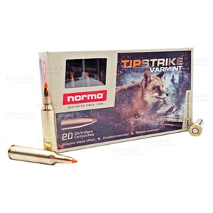 Norma .22-250 Ammunition - 55gr - Tipstrike Varmint in Polymer