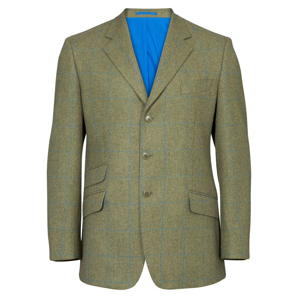 TD Alan Paine Combrook Tweed Blazer in Lagoon