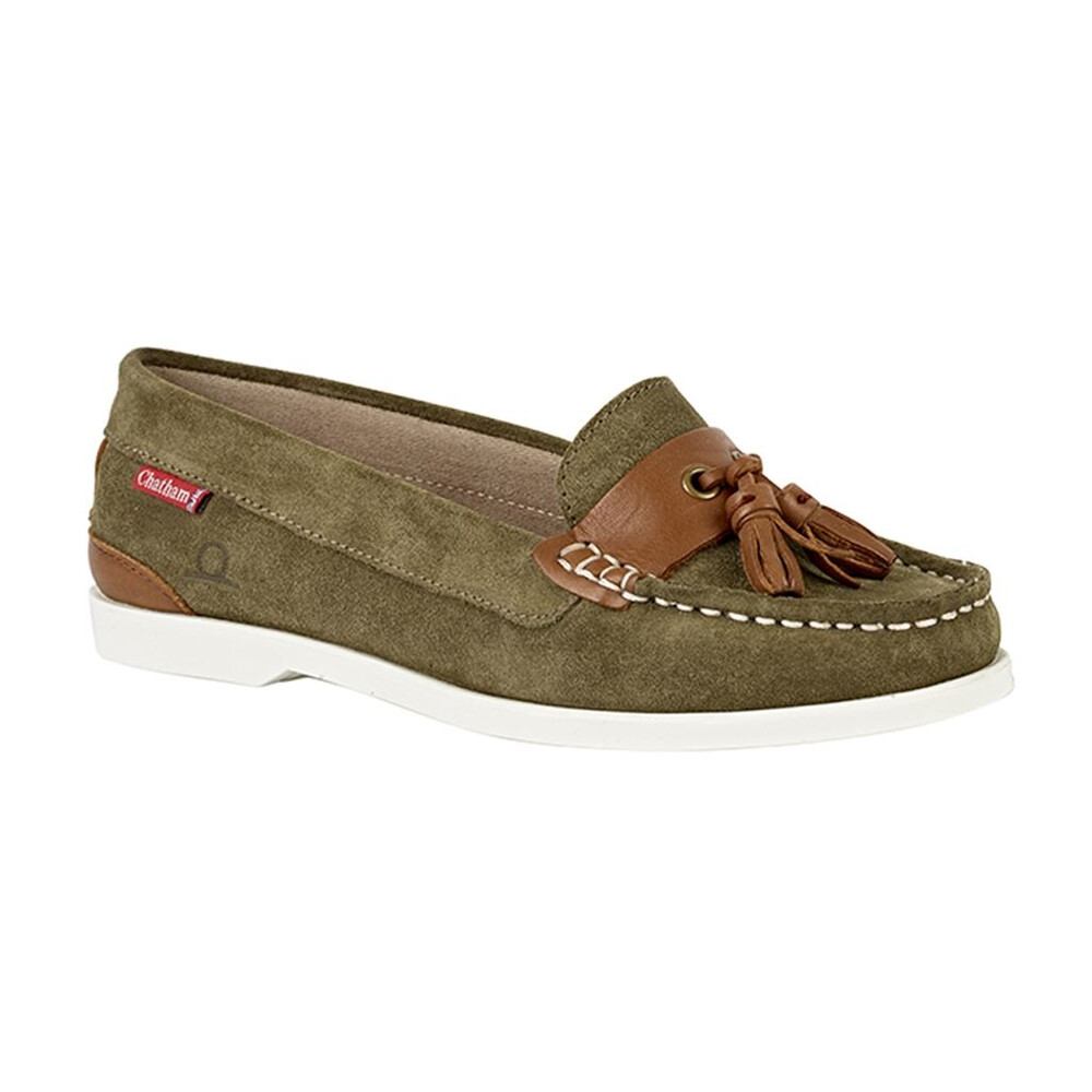 TD Chatham Arora Suede Tassel Loafer in Khaki