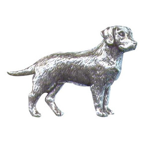 Pewter Pin Badge - Labrador in Metallic