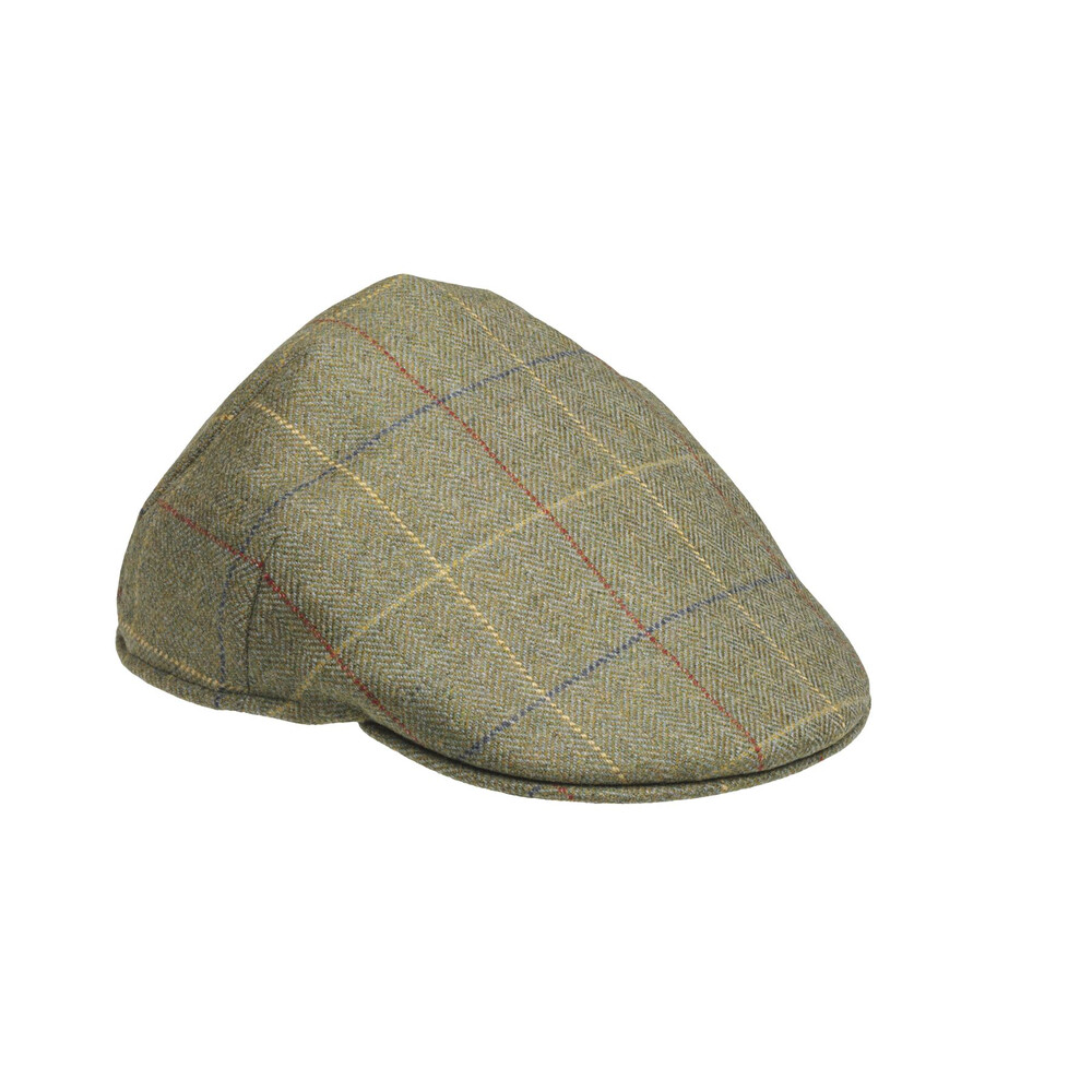 TD Laksen Woodhay Tweed Balmoral Cap in Green