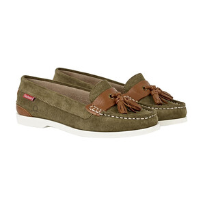 TD Chatham Arora Suede Tassel Loafer in Khaki